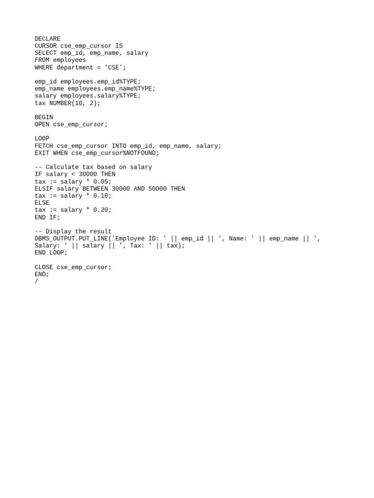 Program 9 Dbms | PDF