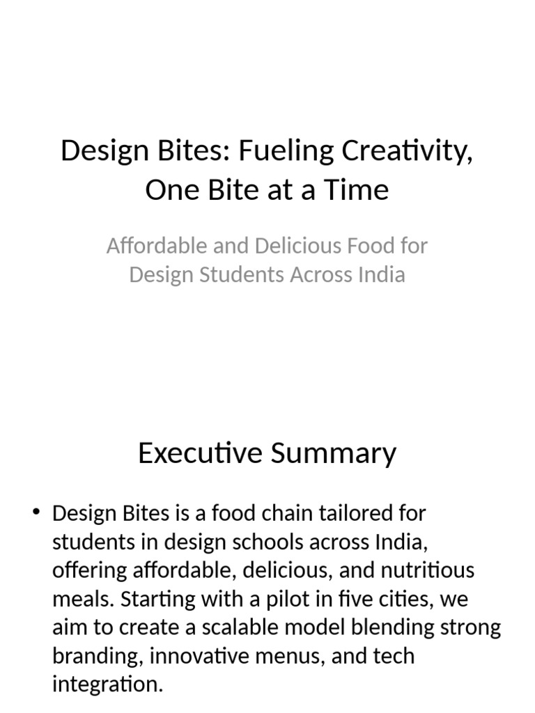Design Bites Business Plan | PDF