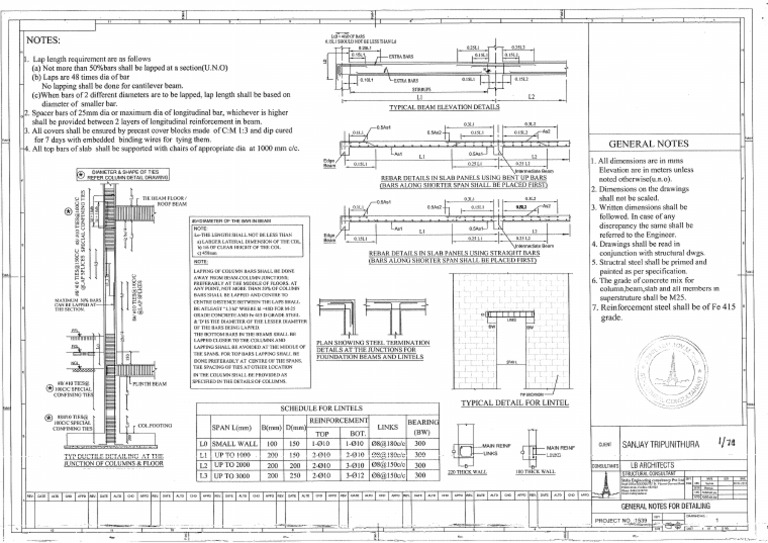 1 General Notes (Struct Detailing) | PDF