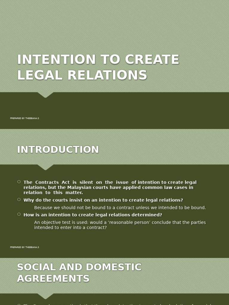 Legal Intent in Contracts | PDF | Common Law | Private Law