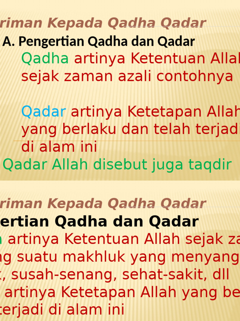 Qadha Dan Qadar | PDF