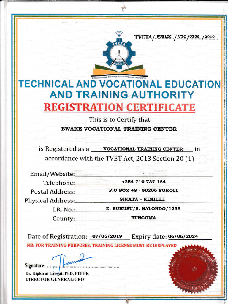 Tvet Cert | PDF