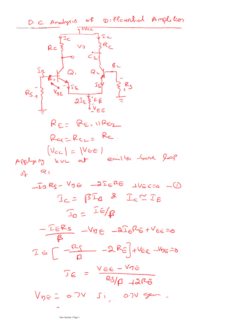 Differential Amplifier | PDF
