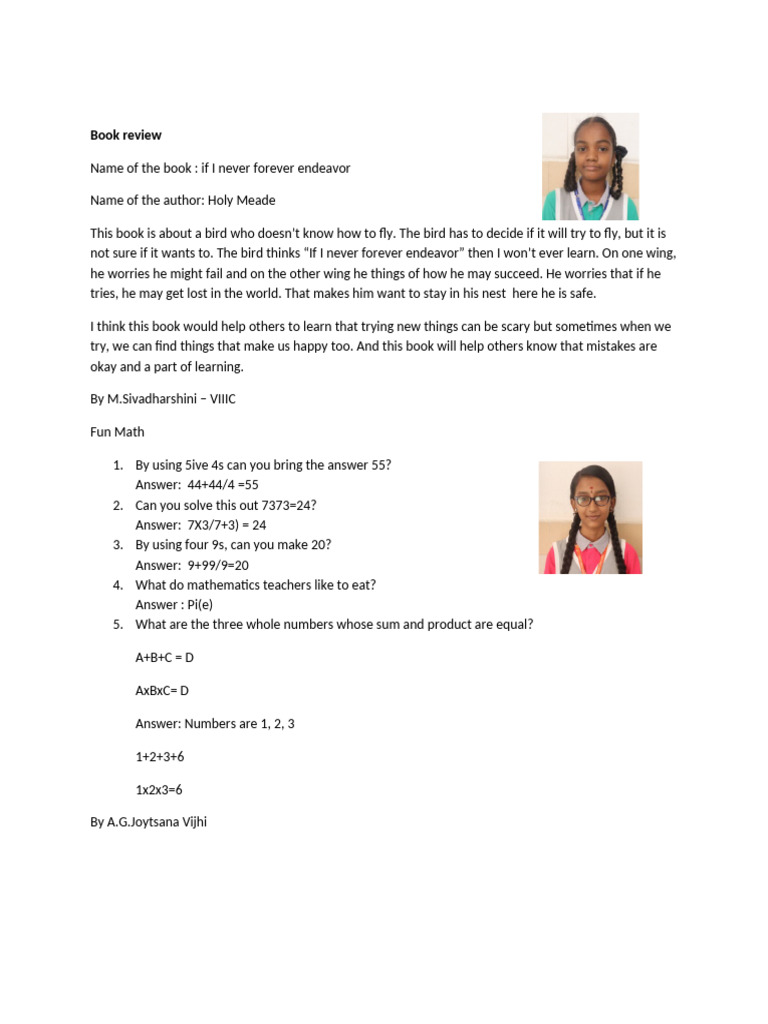 Book Review: If I Never Forever Endeavor | PDF | Cognition | Learning