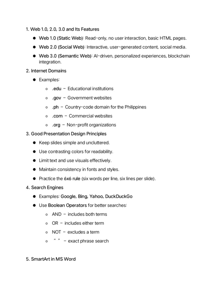 ETECH.REVIEWER | PDF | World Wide Web | Internet & Web