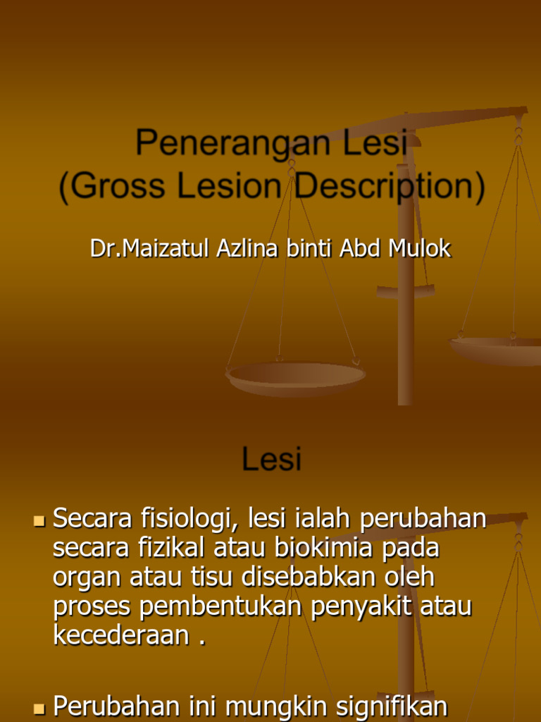 Pengelasan Lesi Patologi Veterinar | PDF