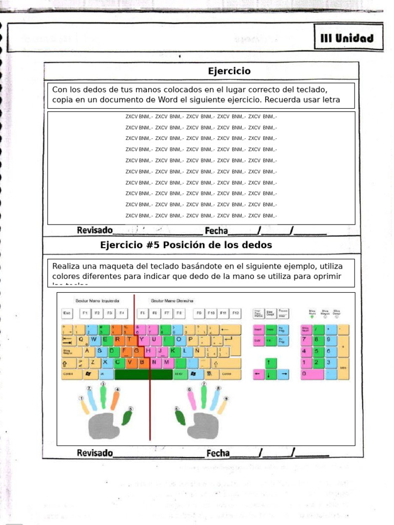 Práctica de Mecanografía Básica | PDF
