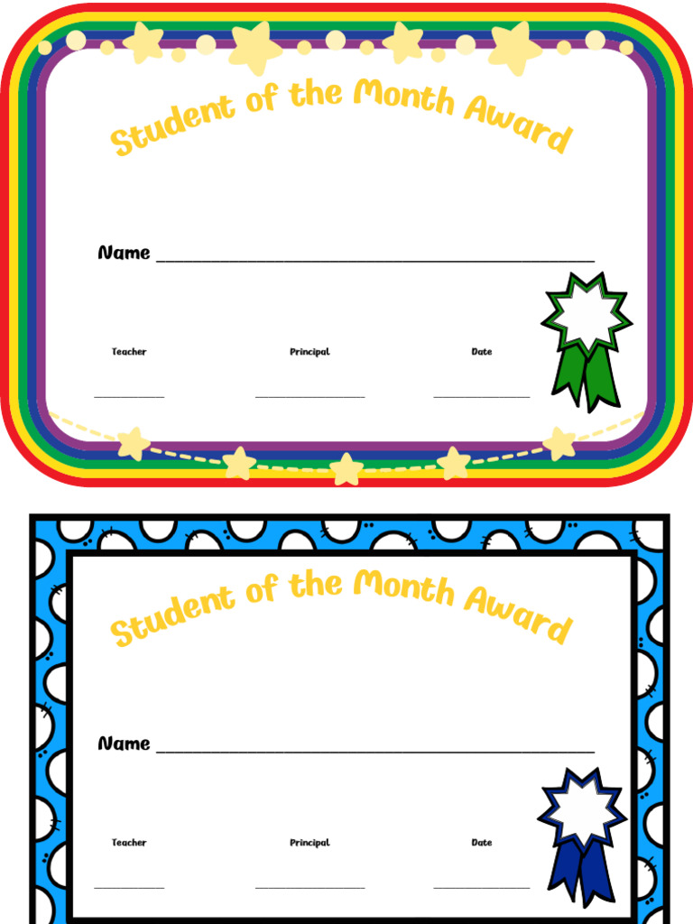 Student of The Month Award | PDF