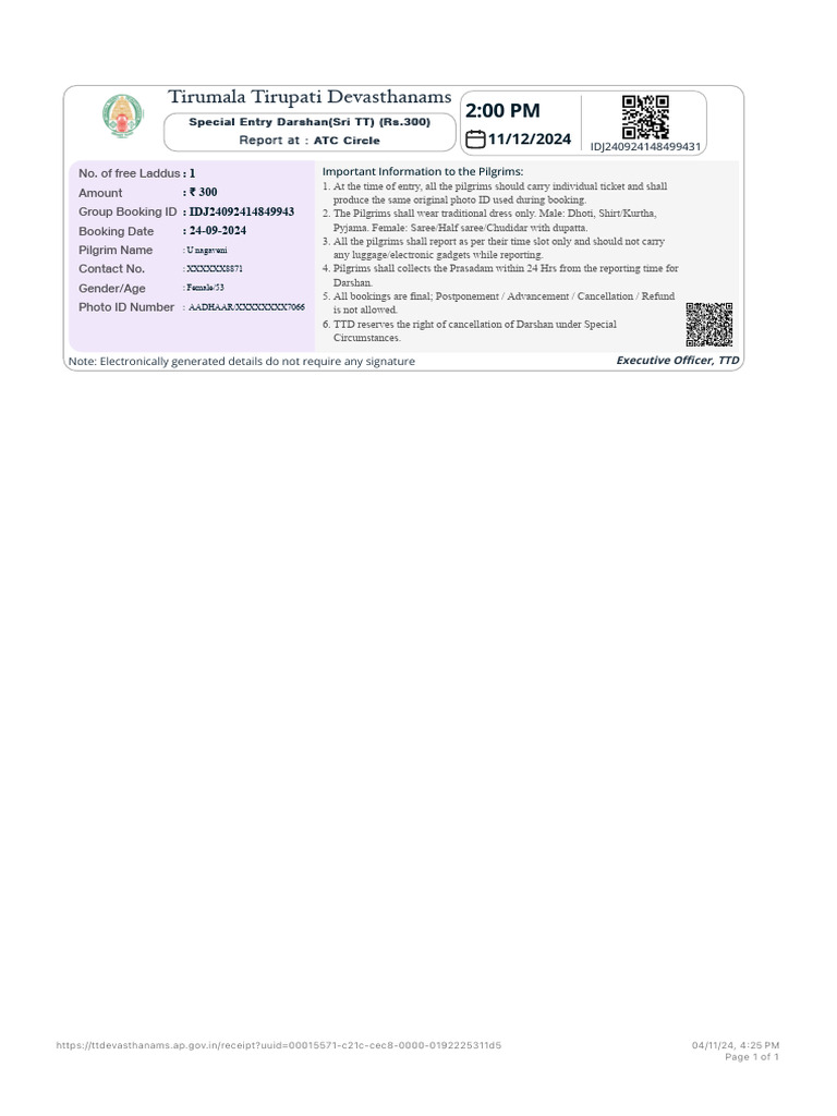 Tirumala Tirupati Devasthanams (Official Booking Portal) 2 | PDF | Vaishnavism