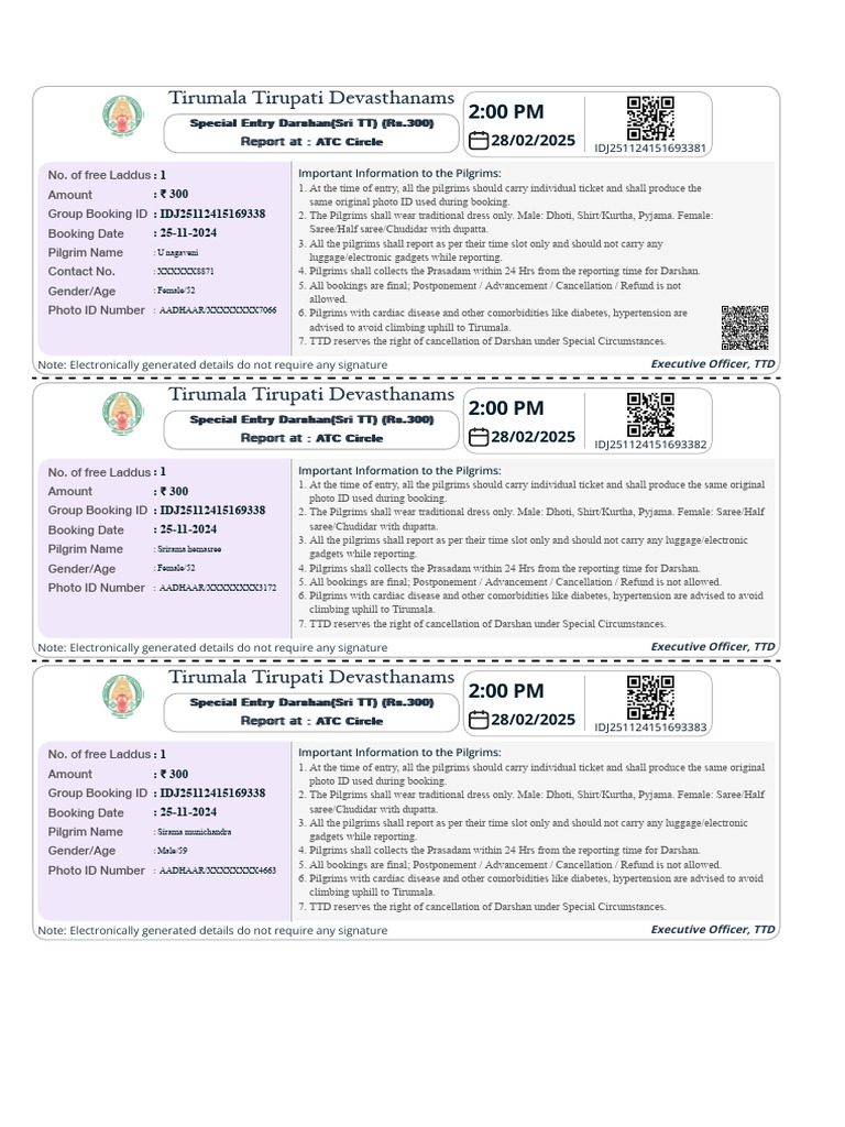 Tirumala Tirupati Devasthanams (Official Booking Portal) | PDF | Diseases And Disorders