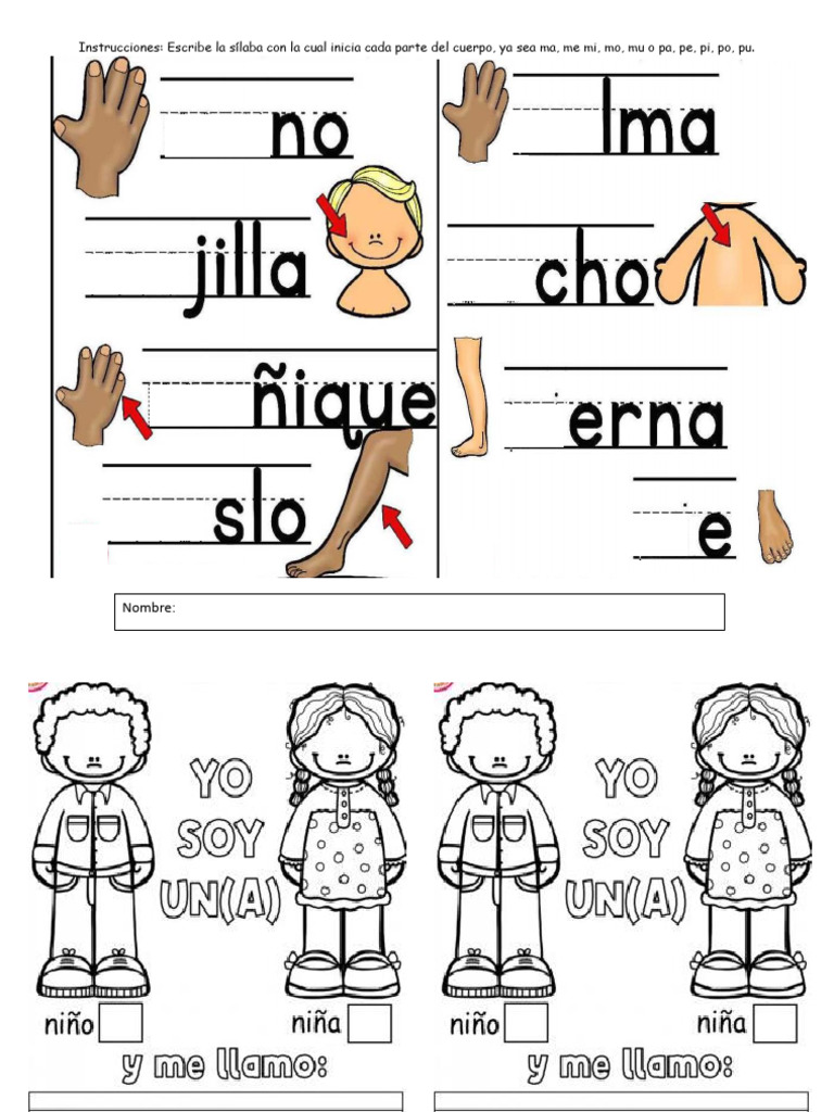 Juego de Sílabas para Niños | PDF