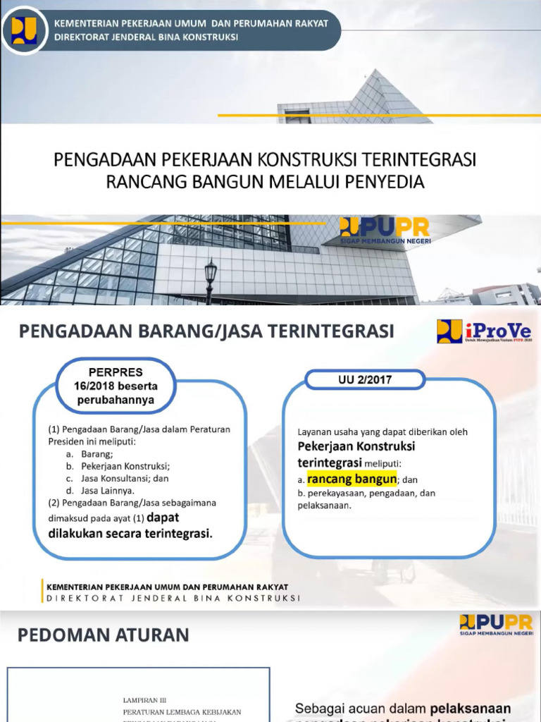 presentasi design and bulit-pupr | PDF