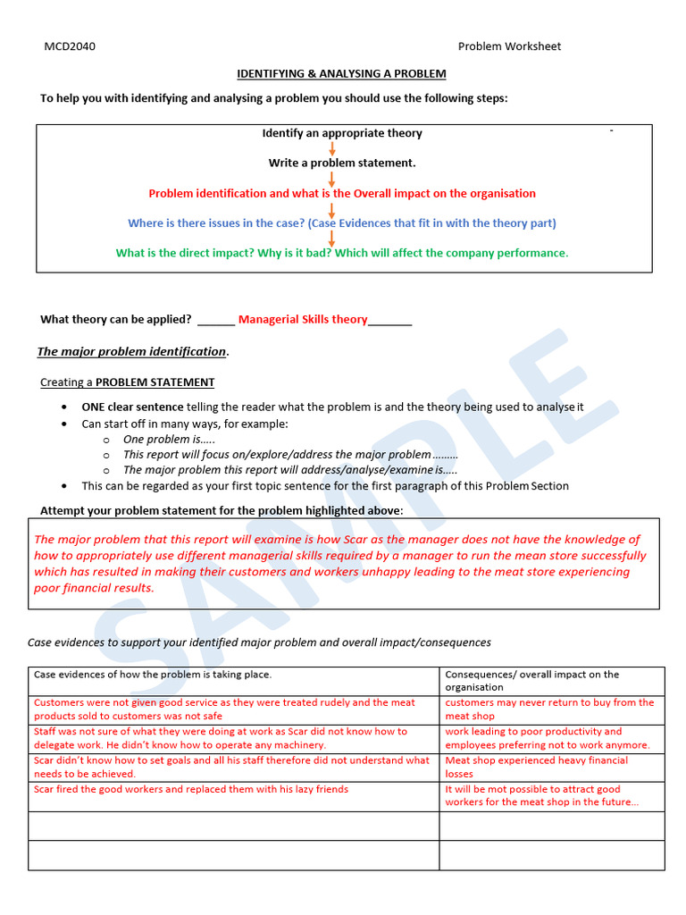 Sample Problem Worksheet | PDF | Procedural Knowledge | Knowledge