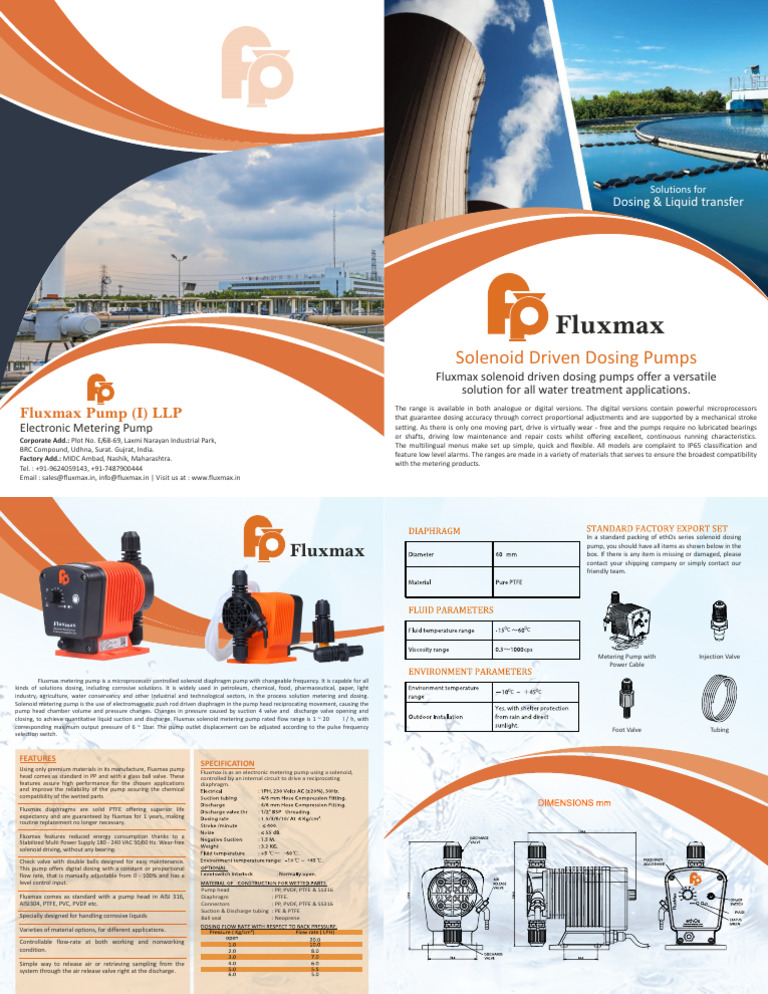 Catalogue of Dosing Pump | PDF | Pump | Valve