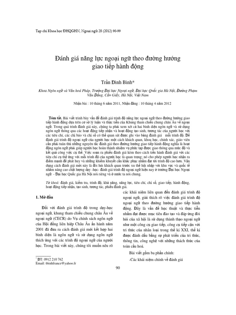 Ánh Giá N NGL C Ngo Ing Theo NGH NG Giao Ti P Hành NG | PDF