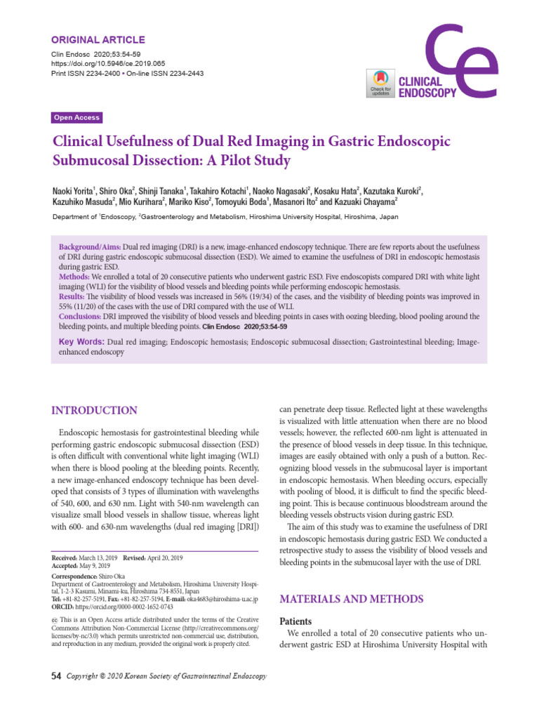 Clinical Usefulness of Dual Red Imaging in Gastric Endoscopic ...