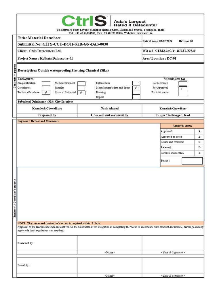 TDS of Sika Waterproofing Material | PDF | Concrete | Cement