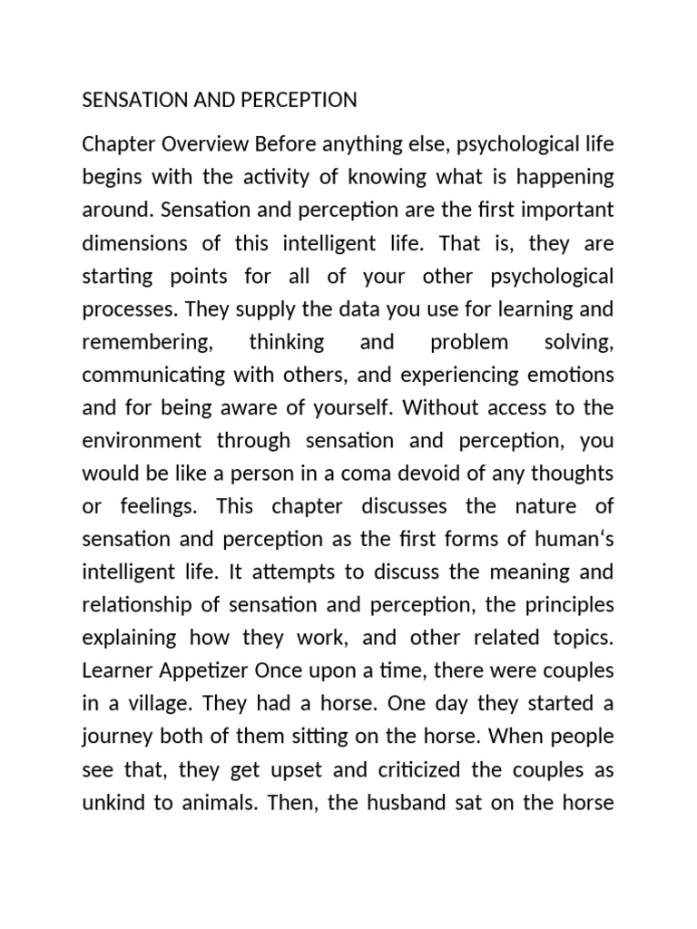 Understanding Sensation and Perception | PDF | Perception | Senses