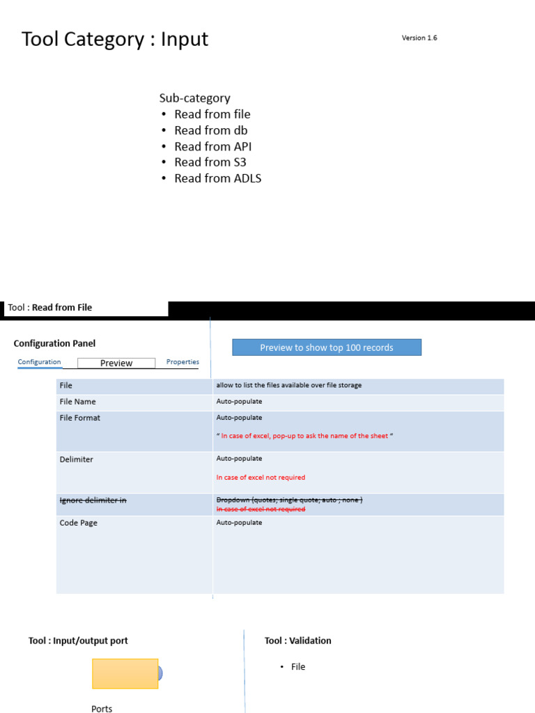 Data Flow tools & Properties v1.6.pptx | PDF | Databases | Comma Separated Values