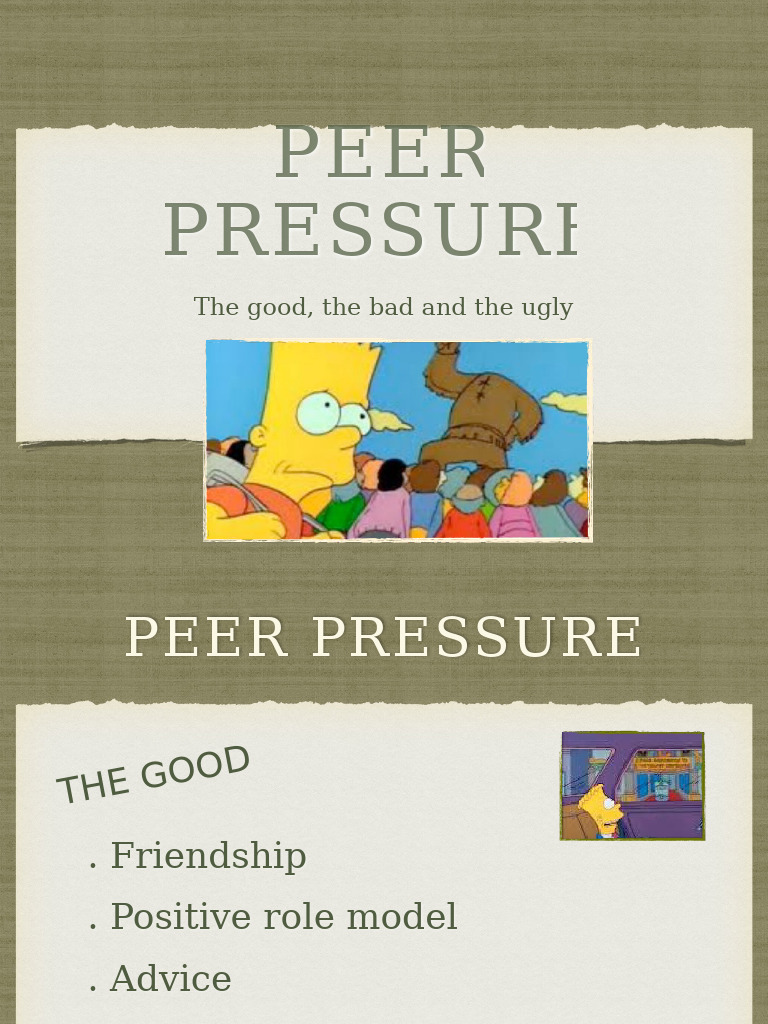 Peer Pressure Presentation Bart (TES) | PDF