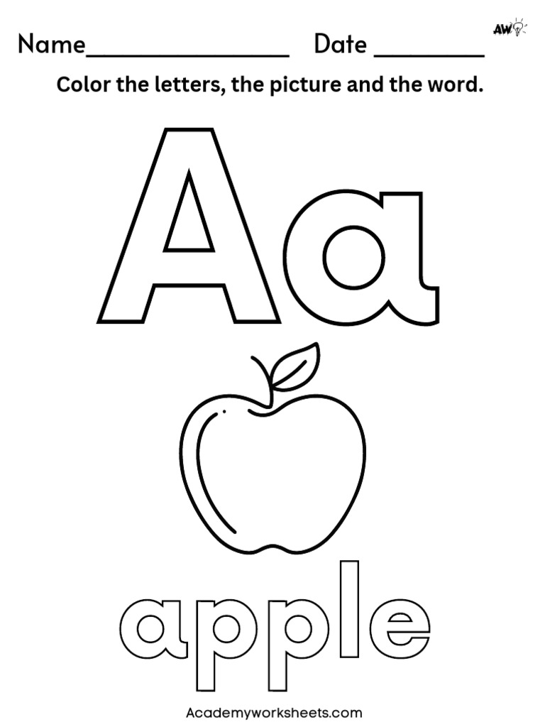 Alphabet Coloring A | PDF