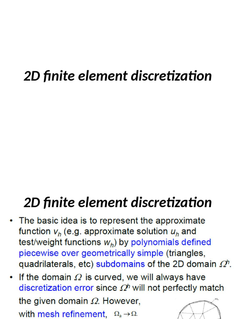 2d Finite Element Discretization Pdf