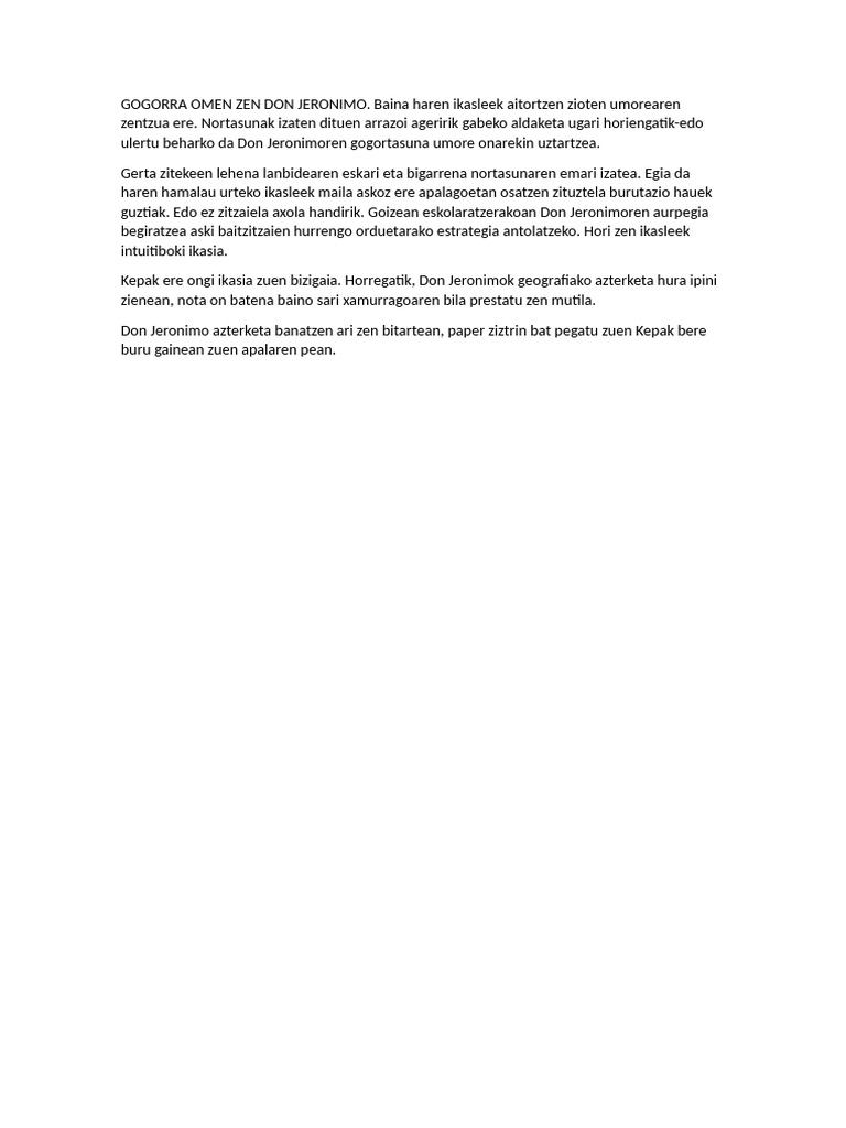 Gogorra Omen Zen Don Jeronimo | PDF