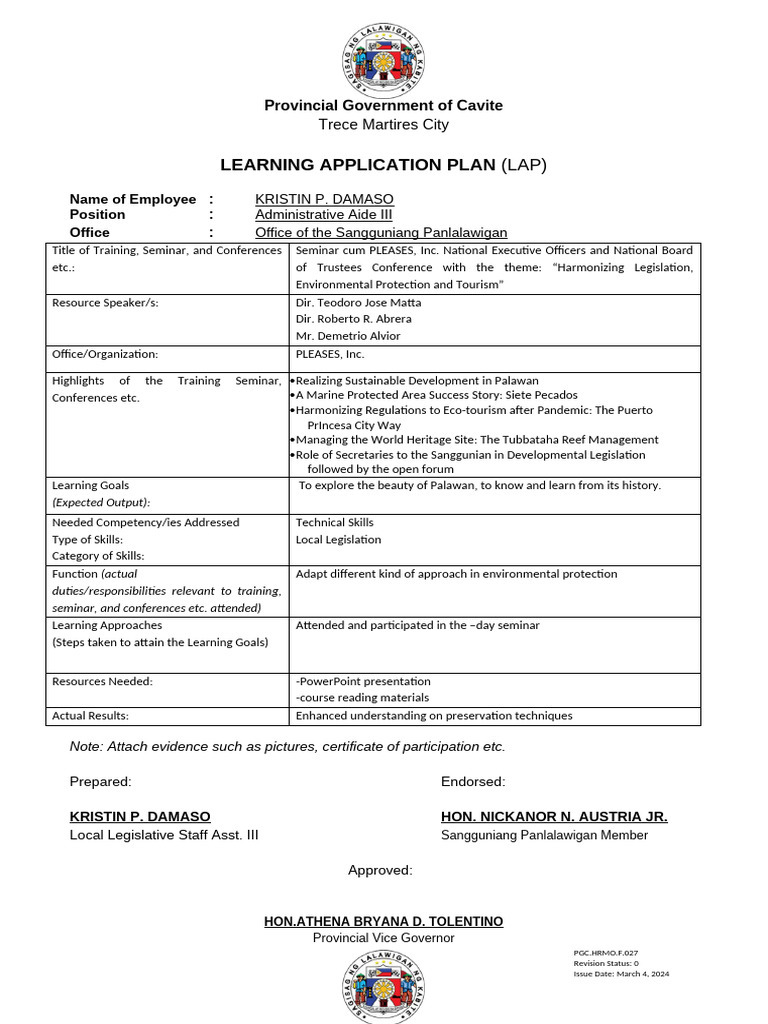 Learning Application Plan | PDF | Natural Environment