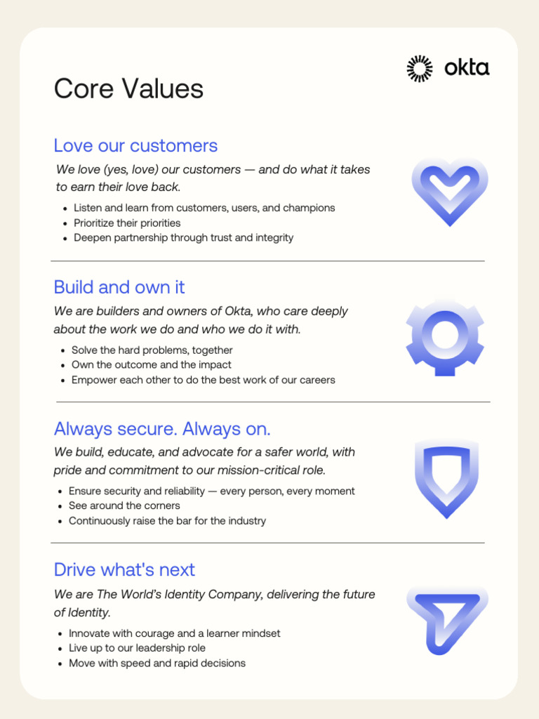 Okta Core Values | PDF