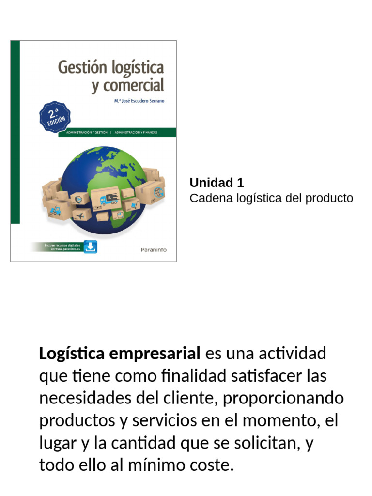 Tema 1 Fases y Operaciones de La Cadena Logistica | PDF | Logística | Almacén