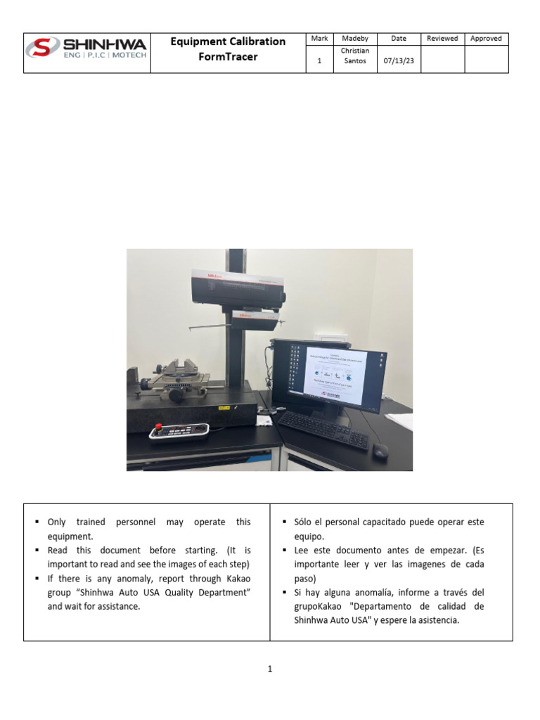 Calibration FormTracer Avant C-3200 | PDF