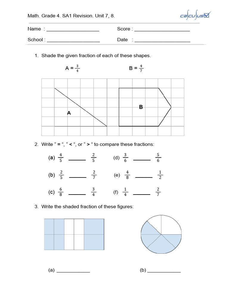 (Adjusted) Math P4 SA1 Revision Unit 7, 8 | PDF | Elementary Geometry ...