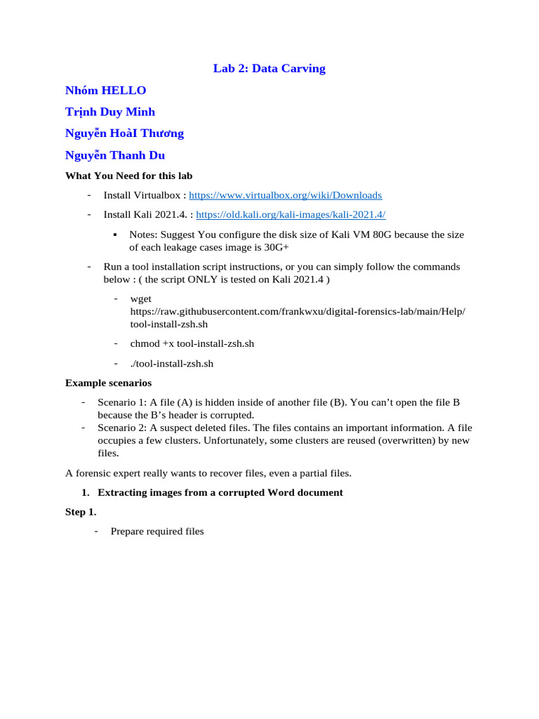 13 - 01 - 2025 - Lab2-Data Carving | PDF | Computer File | Data