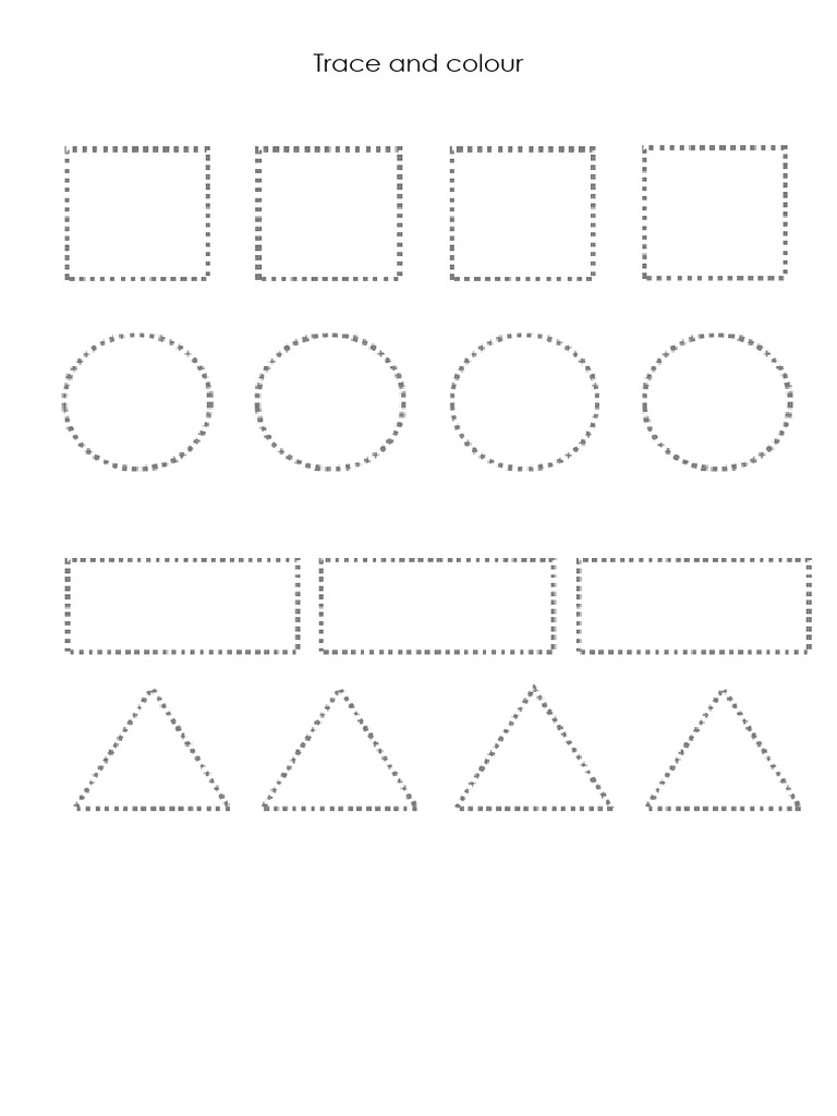 Trace and Colour Shapes | PDF