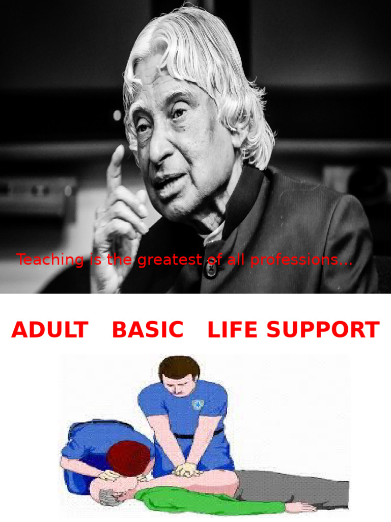 ADULT BASIC LIFE SUPPORT | PDF | Cardiopulmonary Resuscitation ...