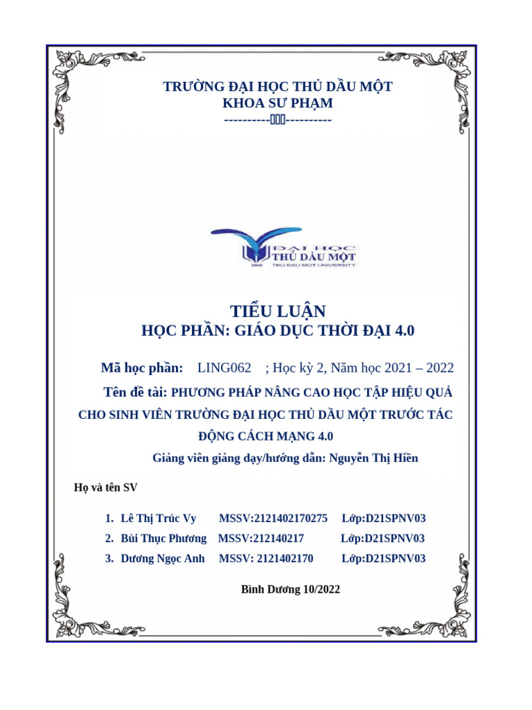 Nhóm 2 GDTD - 4.0 | PDF