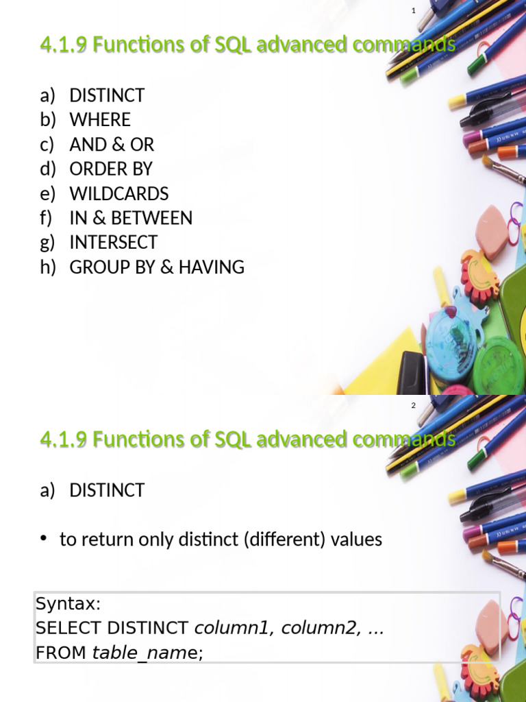 Chapter 4 SQL Part 2 | PDF | Sql | Software Engineering