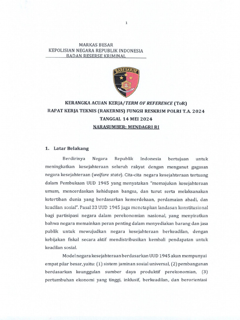 Tor Narsum Mendagri | PDF