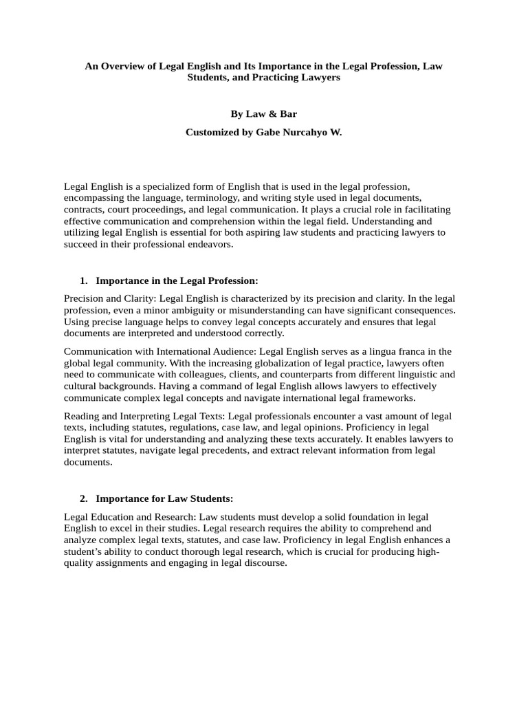Understanding Legal English Essentials | PDF | Lawsuit | Appellate Court