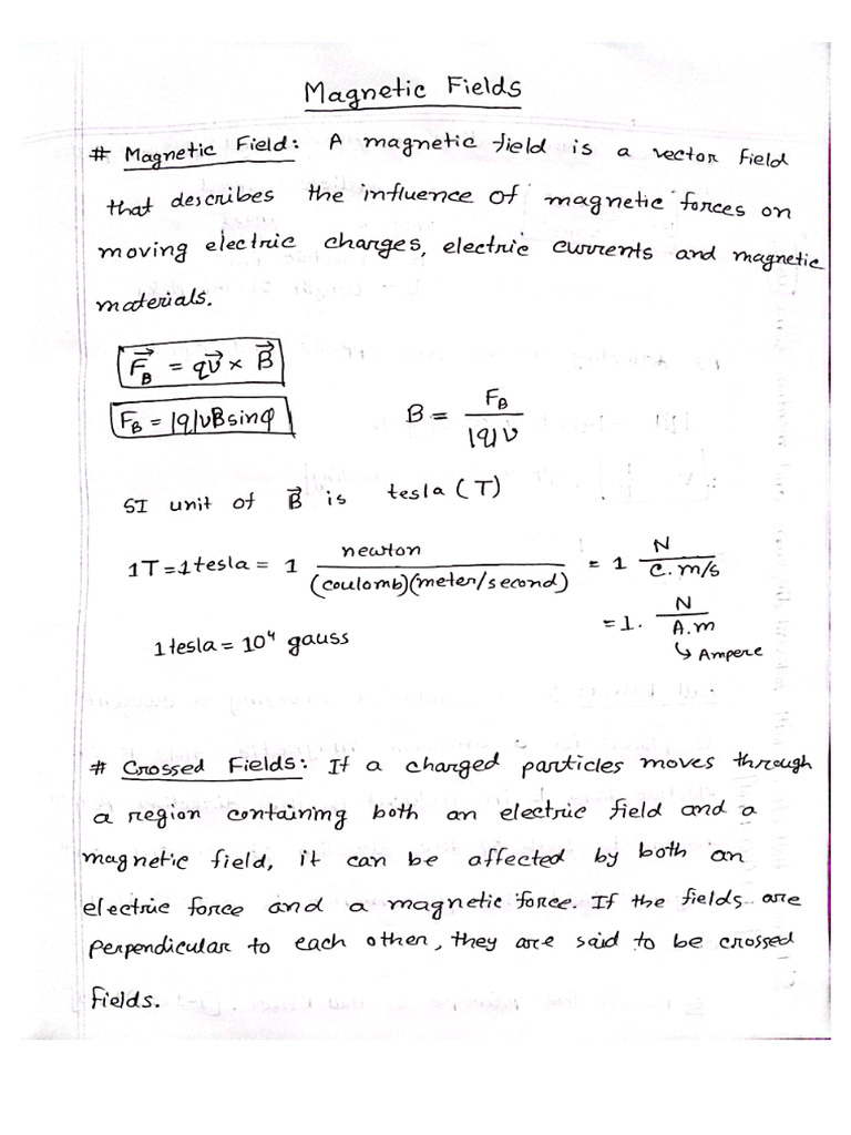 Magnetism Note | PDF