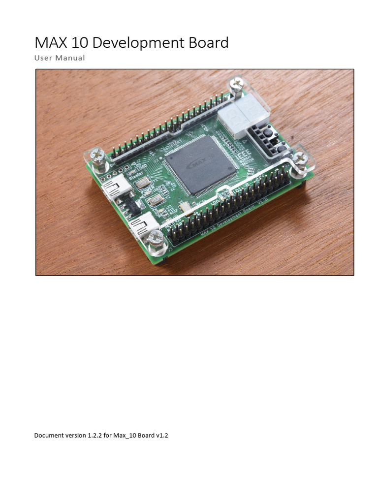 Expt02 4a Max 10 Dev Board User Manual v122 | PDF | Field Programmable Gate Array | Usb