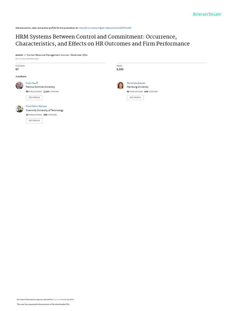 Control-based and Commitment-based Model | PDF | Logistic Regression ...