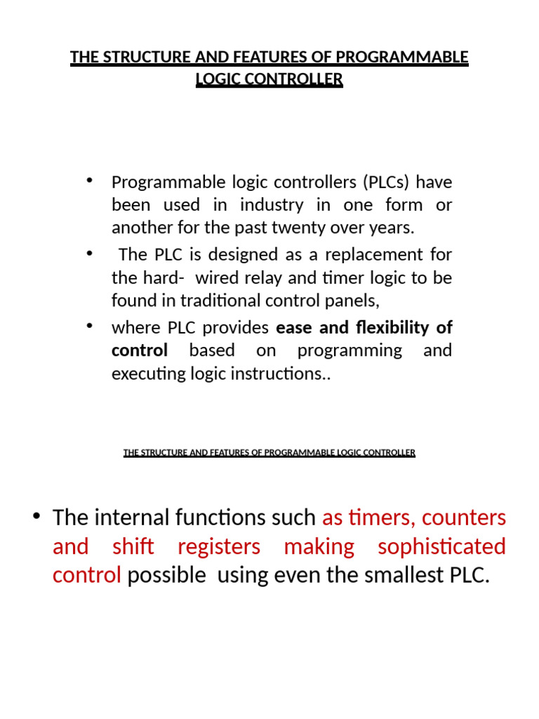 Unit-2-3 Features of PLC | PDF | Programmable Logic Controller | Input ...