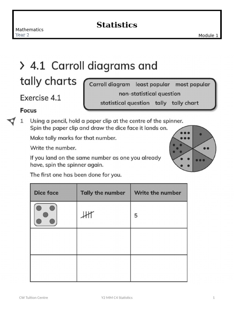 Year 2 Statistics Module | PDF