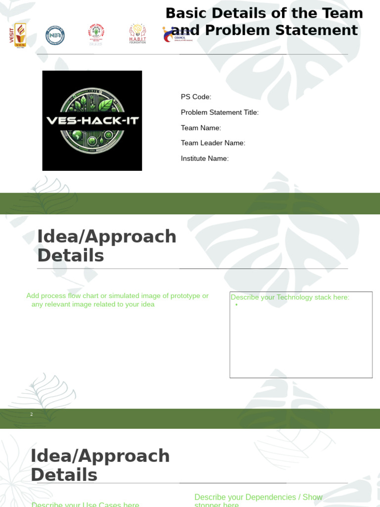 VES-Hack-IT Presentation Template | PDF