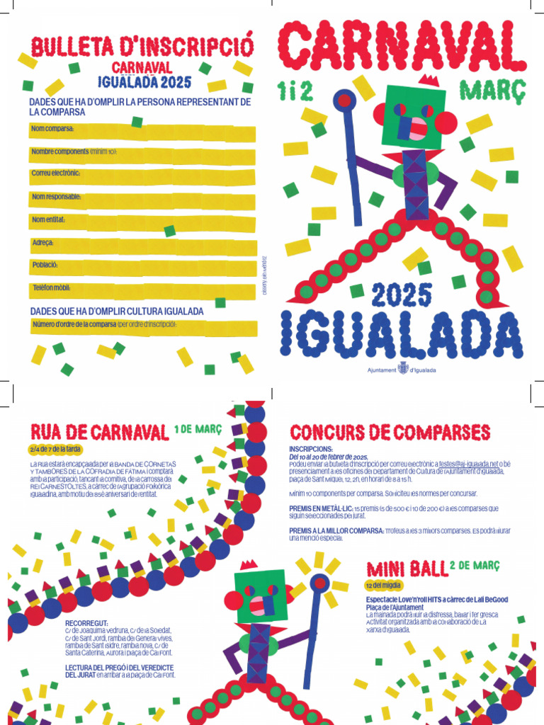 Díptic Carnaval 2025 - Igualada | PDF