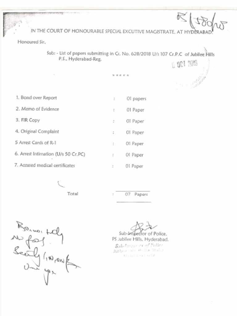 Bind Over of Ramesh Yadav Before RDO | PDF