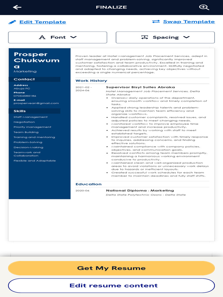 Finalize Resume - Zety | PDF | Organizational Behavior | Business