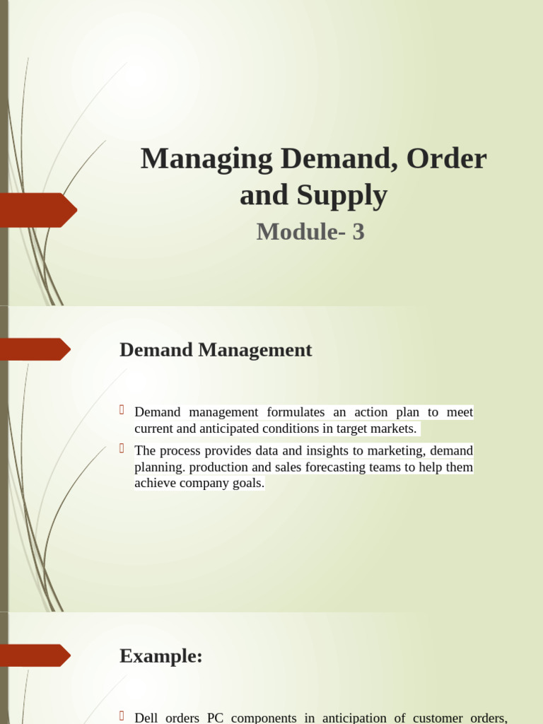 Demand Management in Supply Chains | PDF | Forecasting | Logistics