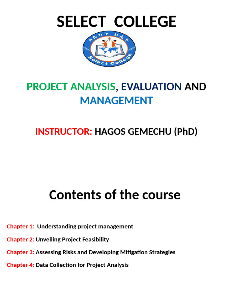 Project Analysis and Management Course | PDF | Project Management ...